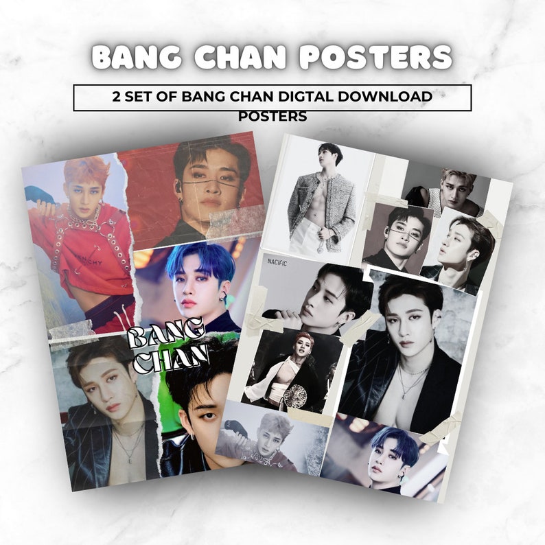 Stray Kids Bang Chan Posters Printable Skz Posters 13 X 19 Digital ...