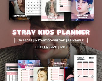Stray Kids Themed Daily Printable Planner | Skz Rock Star Instant ...