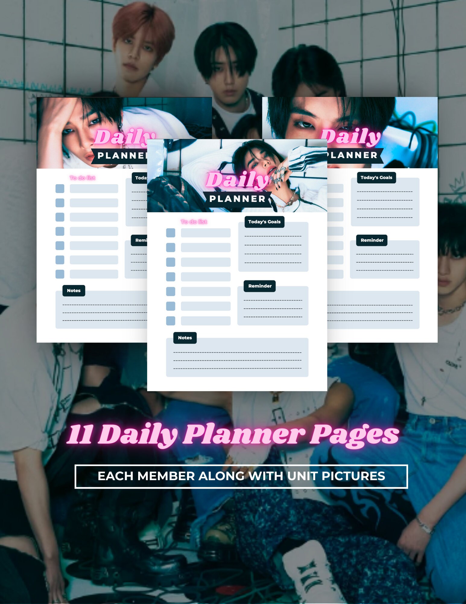 Stray Kids Themed Daily Printable Planner | Skz Rock Star Instant ...
