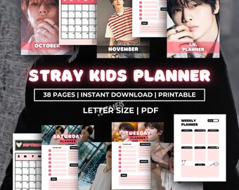 Stray Kids Themed Daily Printable Planner | Skz Rock Star Instant ...