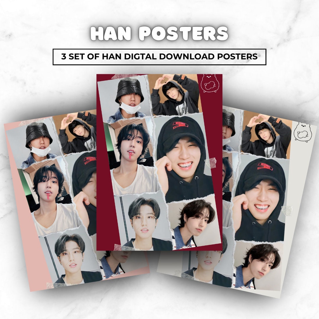 Stray Kids Han Posters Printable Skz Posters 13 X 19 Digital Instant ...