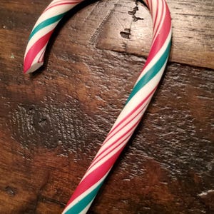 Handmade Bright Red and Green Candy Cane Ornaments for Christmas Tree ...
