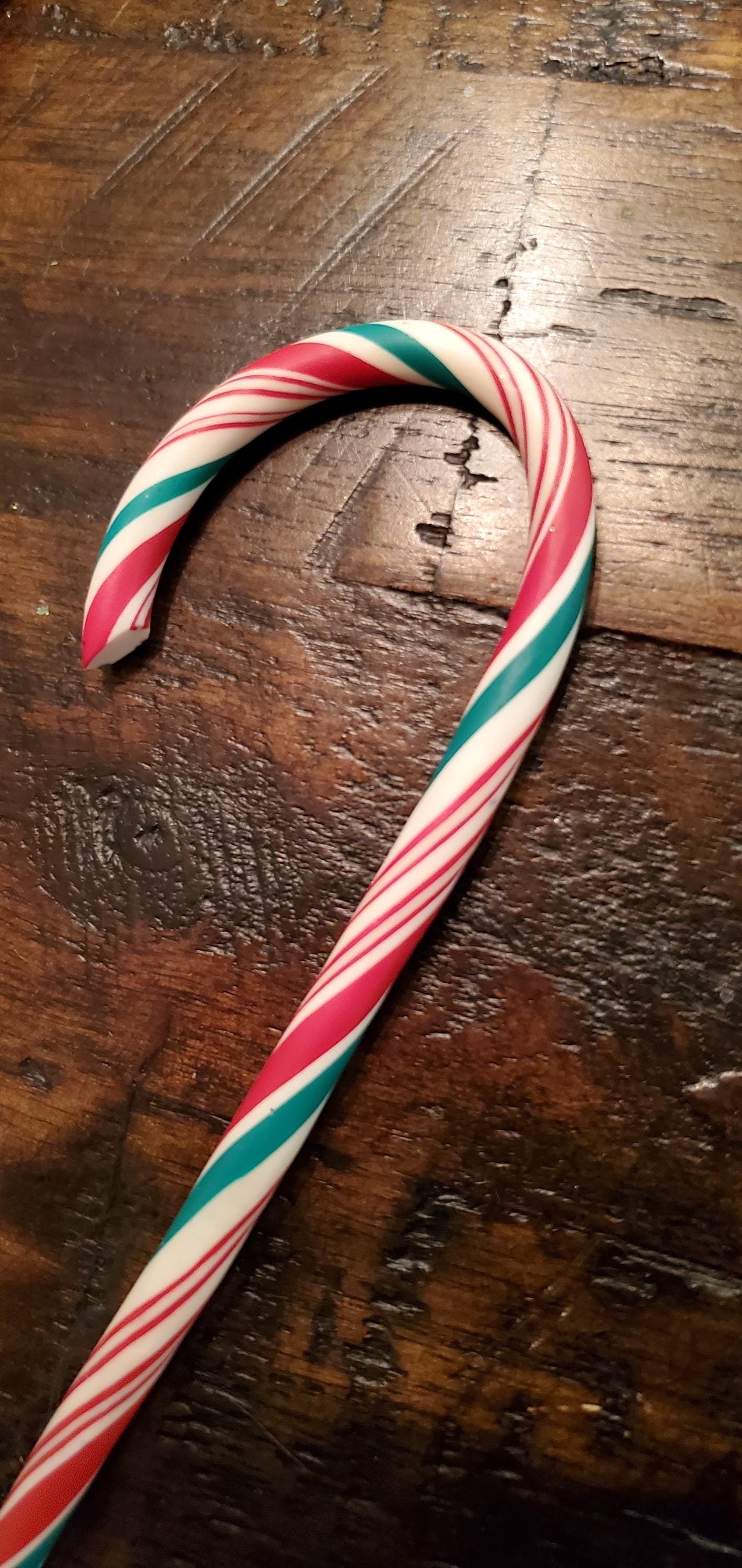 Handmade Bright Red and Green Candy Cane Ornaments for Christmas Tree ...