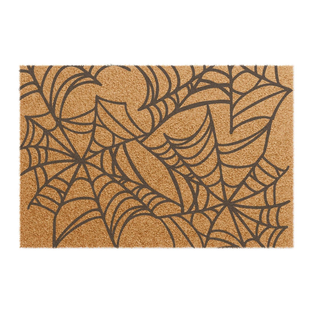 Hauntingly Simple Spiderweb Halloween Doormat Outdoor Halloween Spooky ...