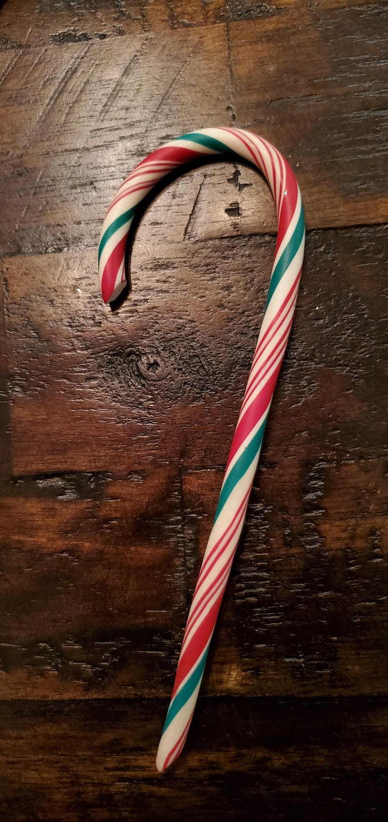Handmade Bright Red and Green Candy Cane Ornaments for Christmas Tree ...