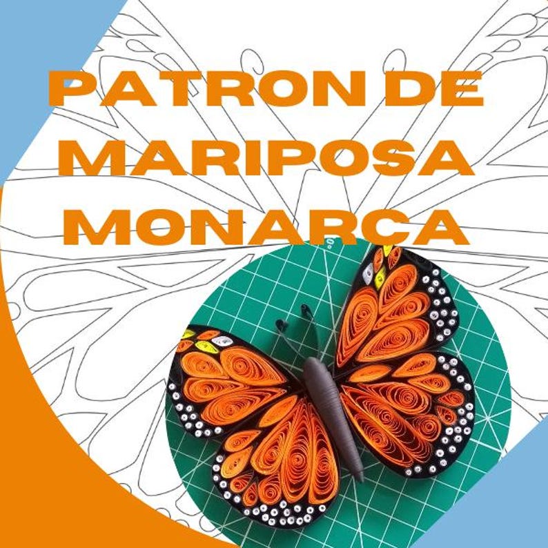 2 Monarch Butterfly Patterns for Quilling, Butterfly Template for ...
