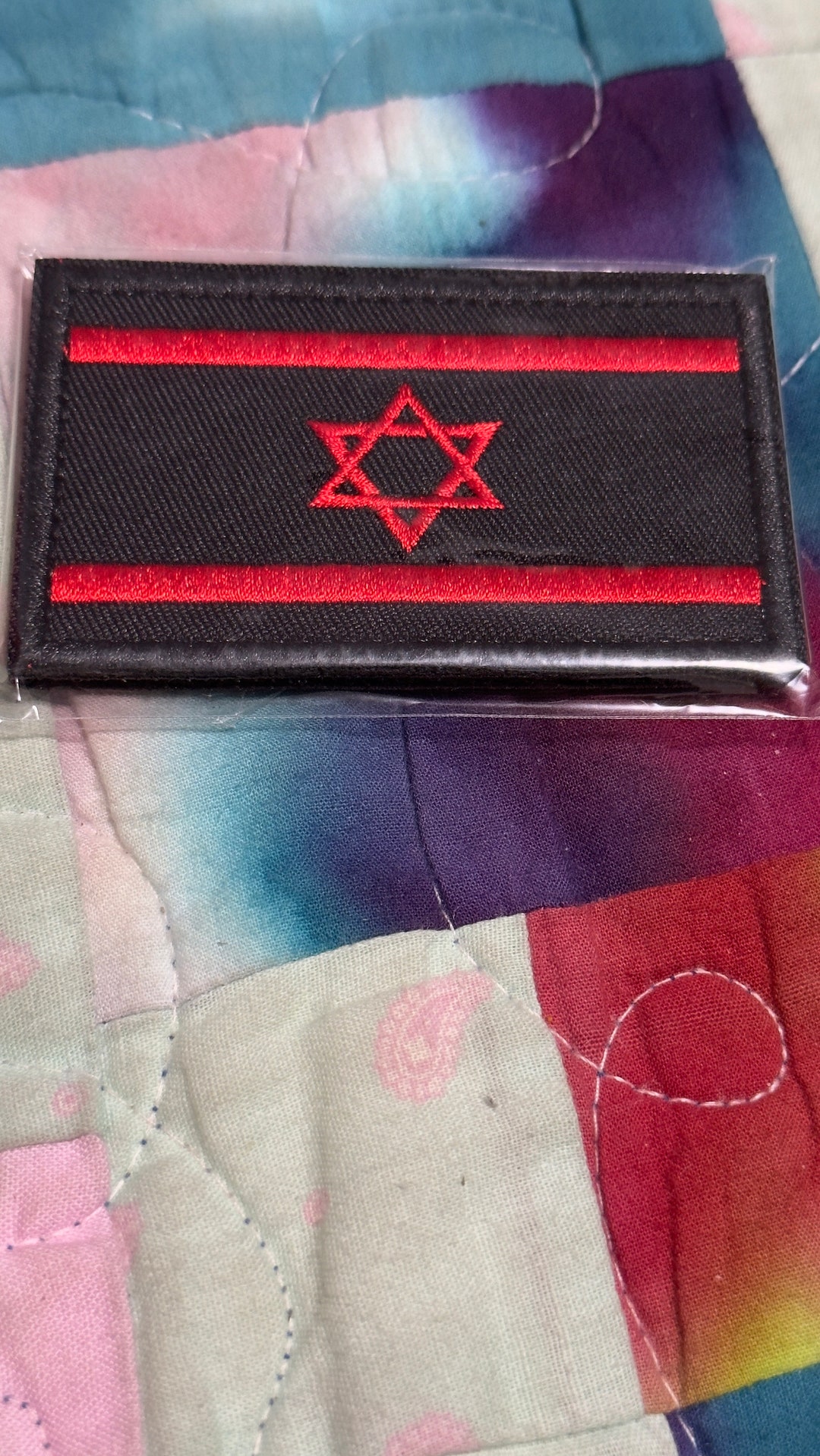 Red & Black Israeli Patch - Etsy