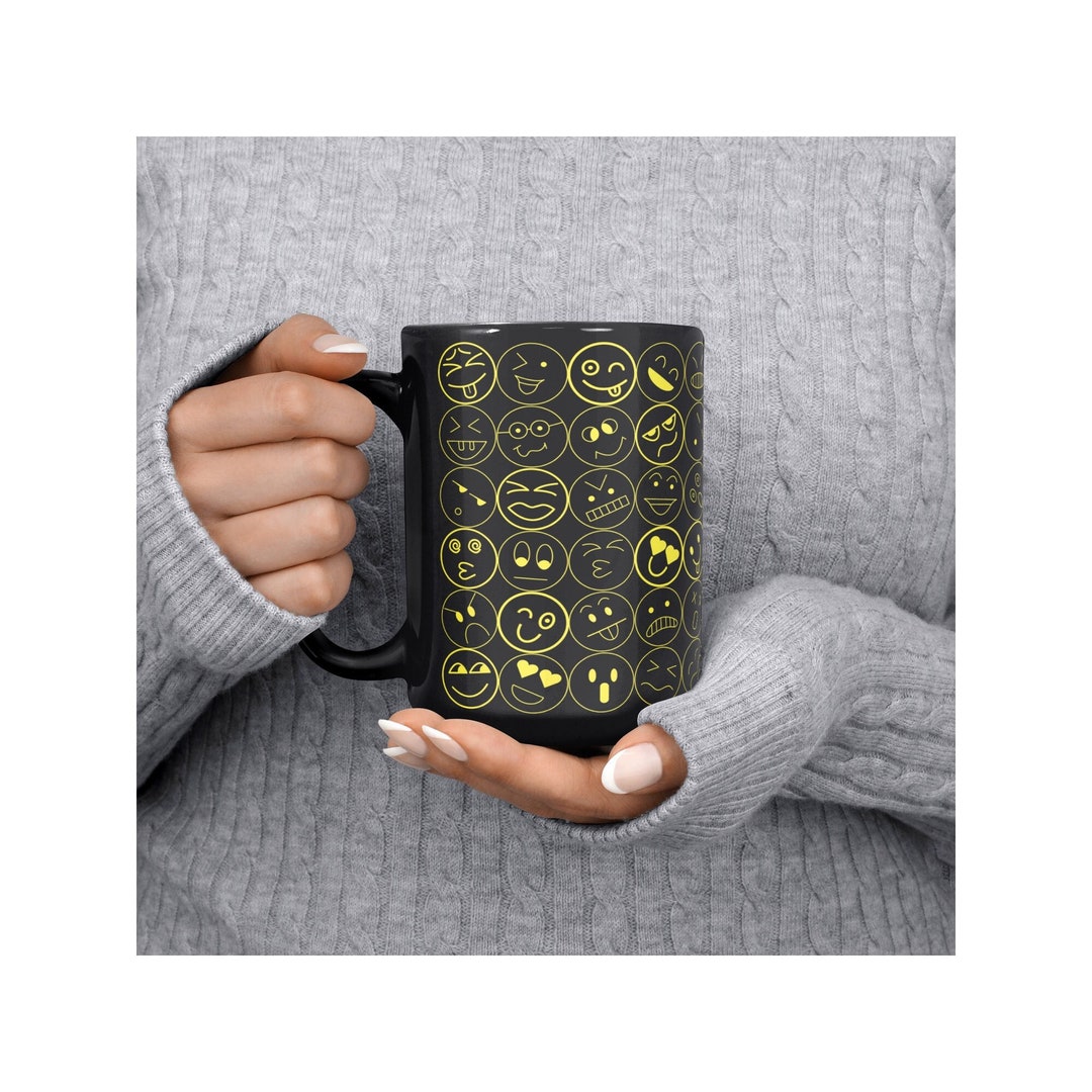 Smiley Face Mug | Cute Emoji Smile Mug | Ceramic Happy Face Coffee Cup ...