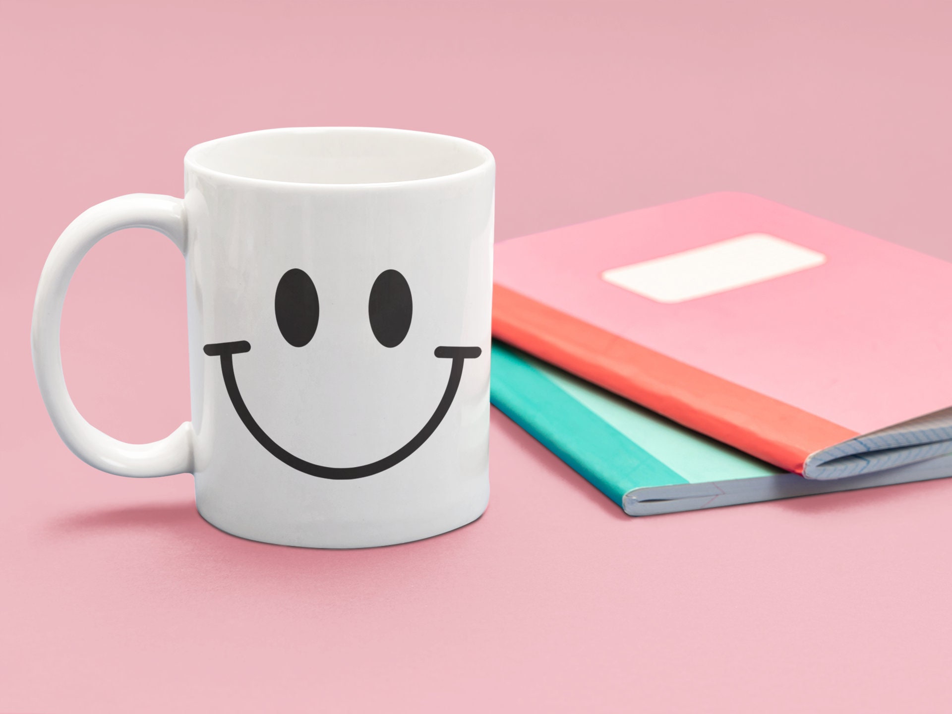 Smiley Face Mug | Happy Face Ceramic Coffee Cup | Unique Gift for ...