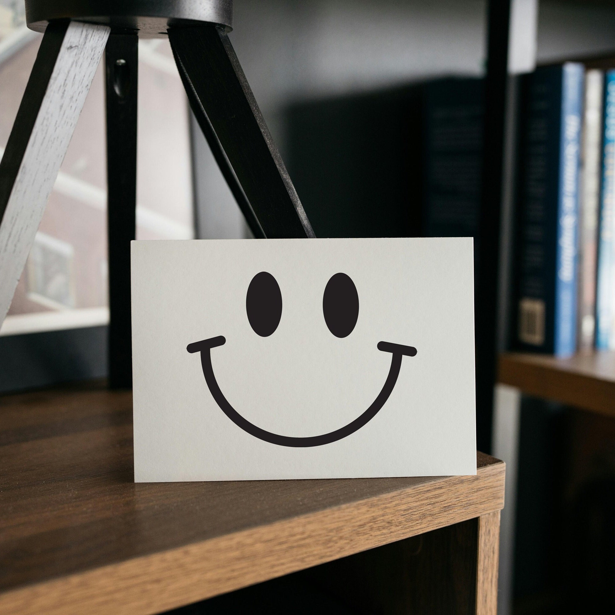 Smiley Face Note Card Blank Inside Happy Face Note Card for Friend ...