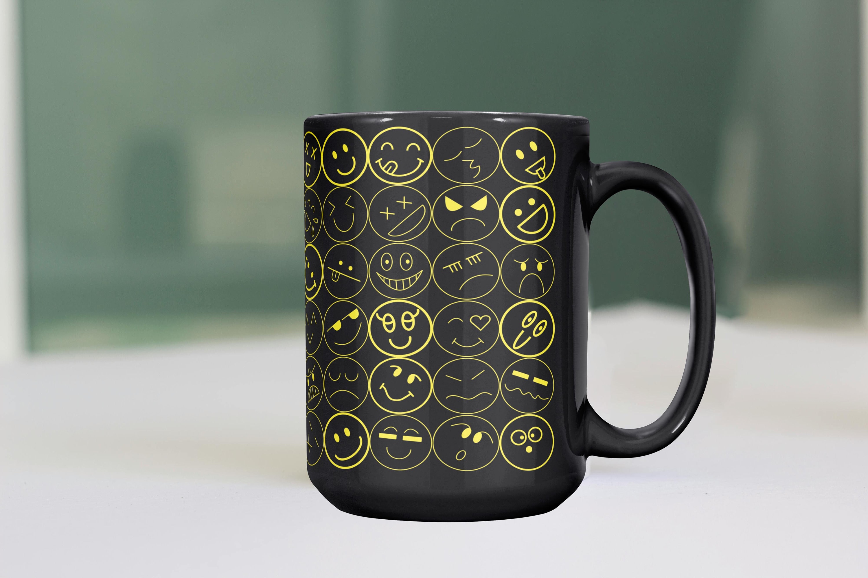 Smiley Face Mug | Cute Emoji Smile Mug | Ceramic Happy Face Coffee Cup ...