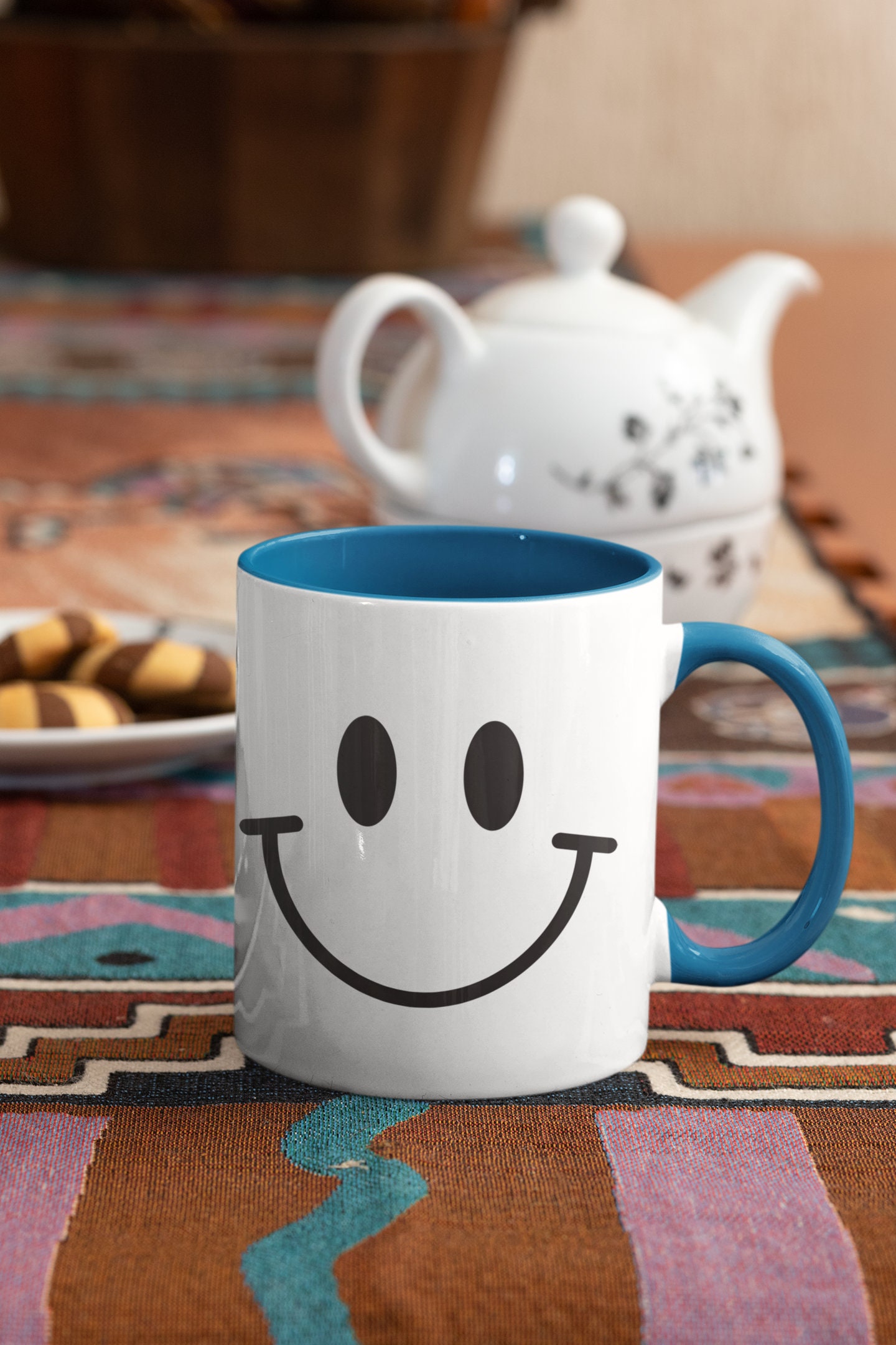 Smiley Face Mug | Happy Face Ceramic Coffee Cup | Unique Gift for ...
