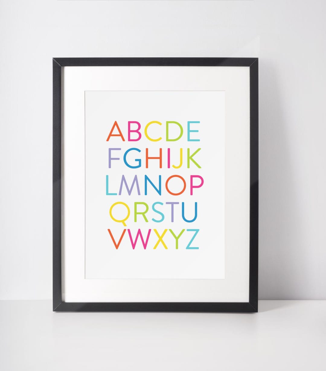Colorful Alphabet Printable, ABC Wall Art, Alphabet Wall Art, Alphabet ...