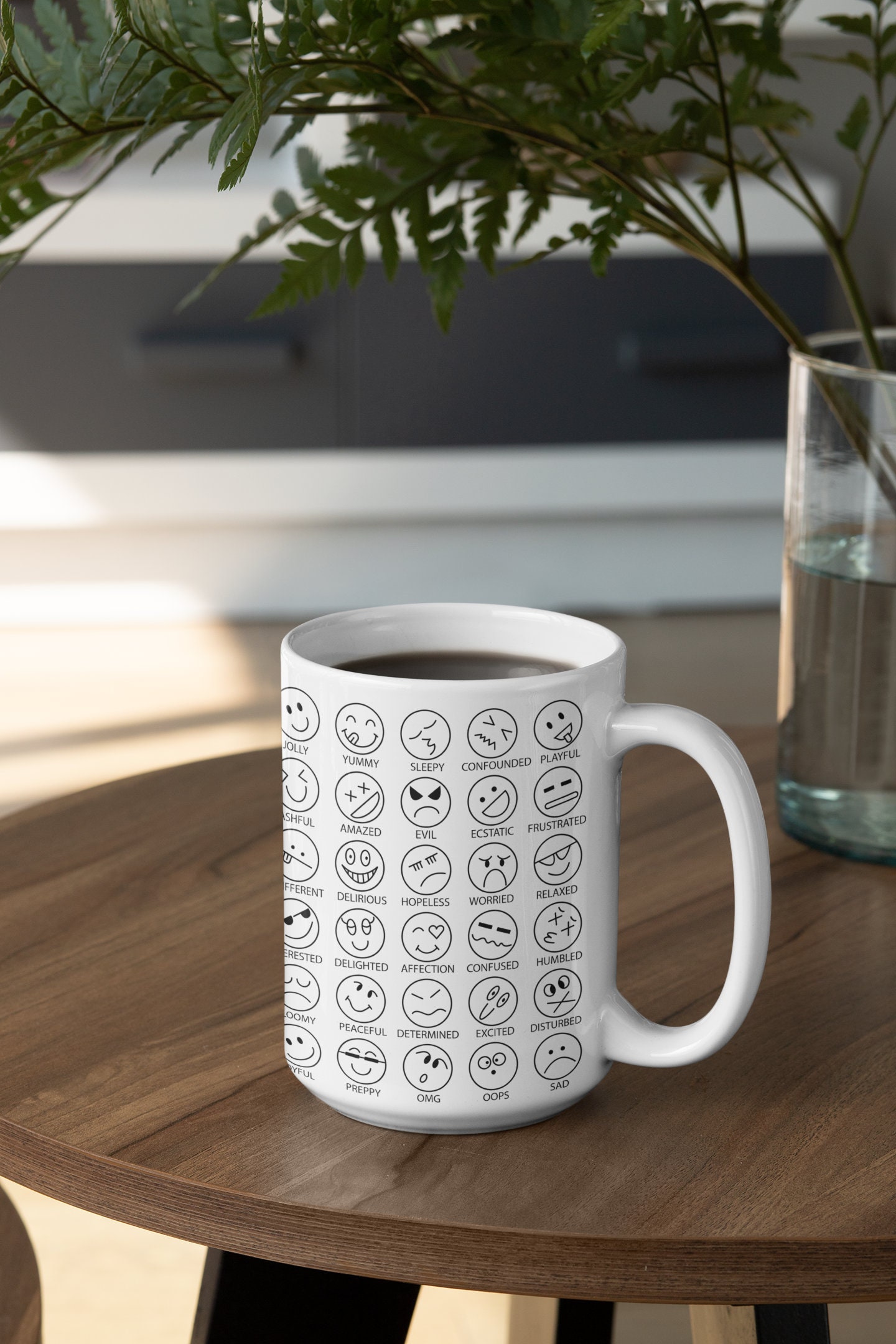 Smile Emotions Mug Unique Smiley Face Cup Funny Gift Happy Face Ceramic ...
