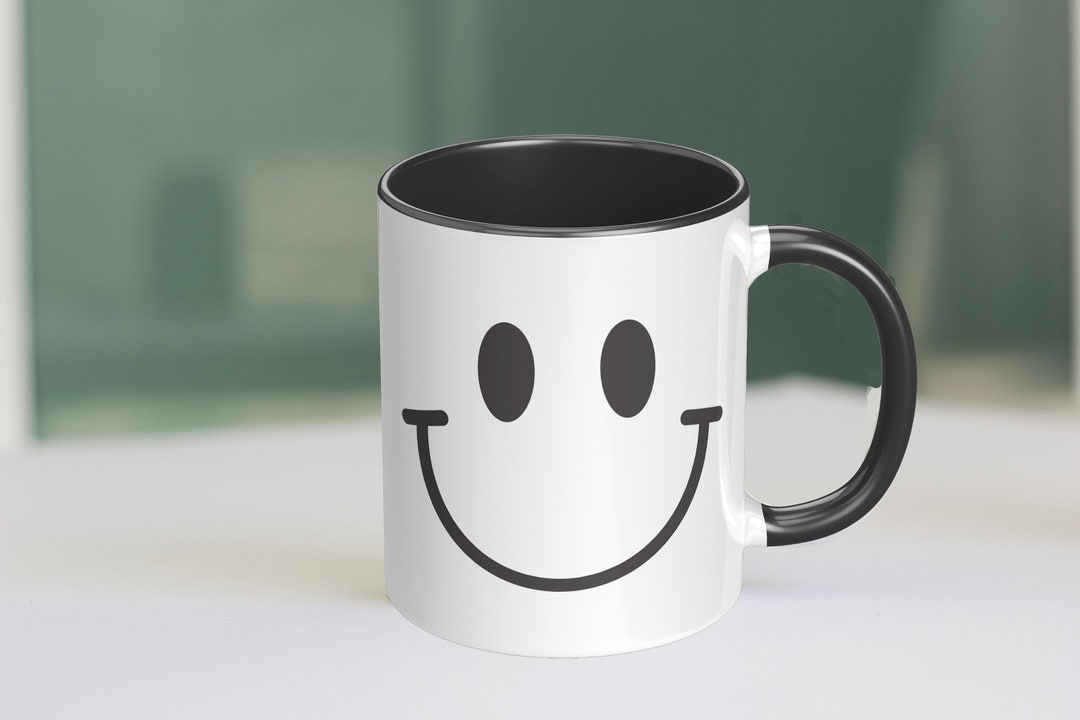 Smiley Face Mug | Happy Face Ceramic Coffee Cup | Unique Gift for ...