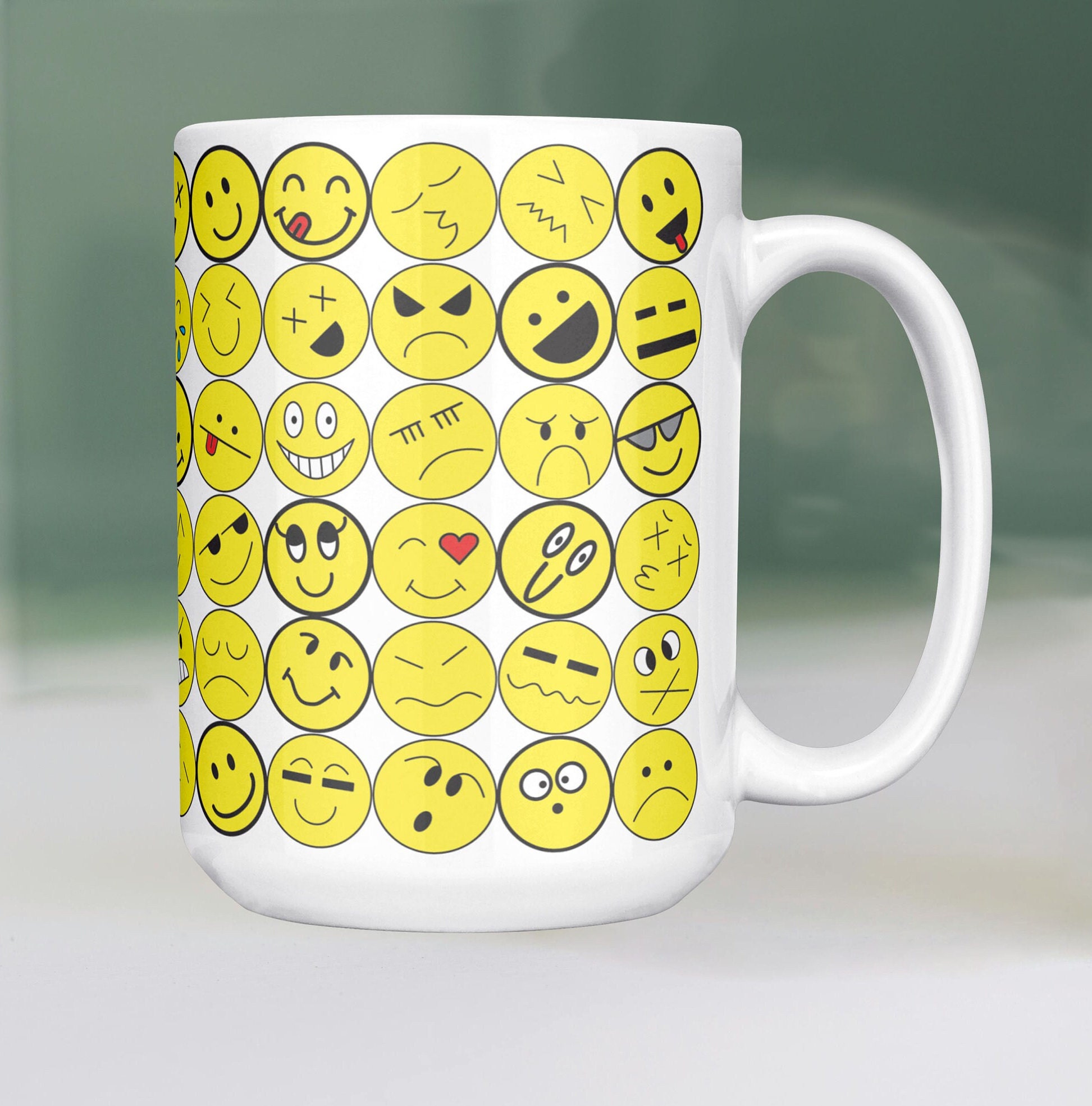 Smiley Face Mug Funny Smiley Mug Happy Face Coffee Cup Unique Gift for ...