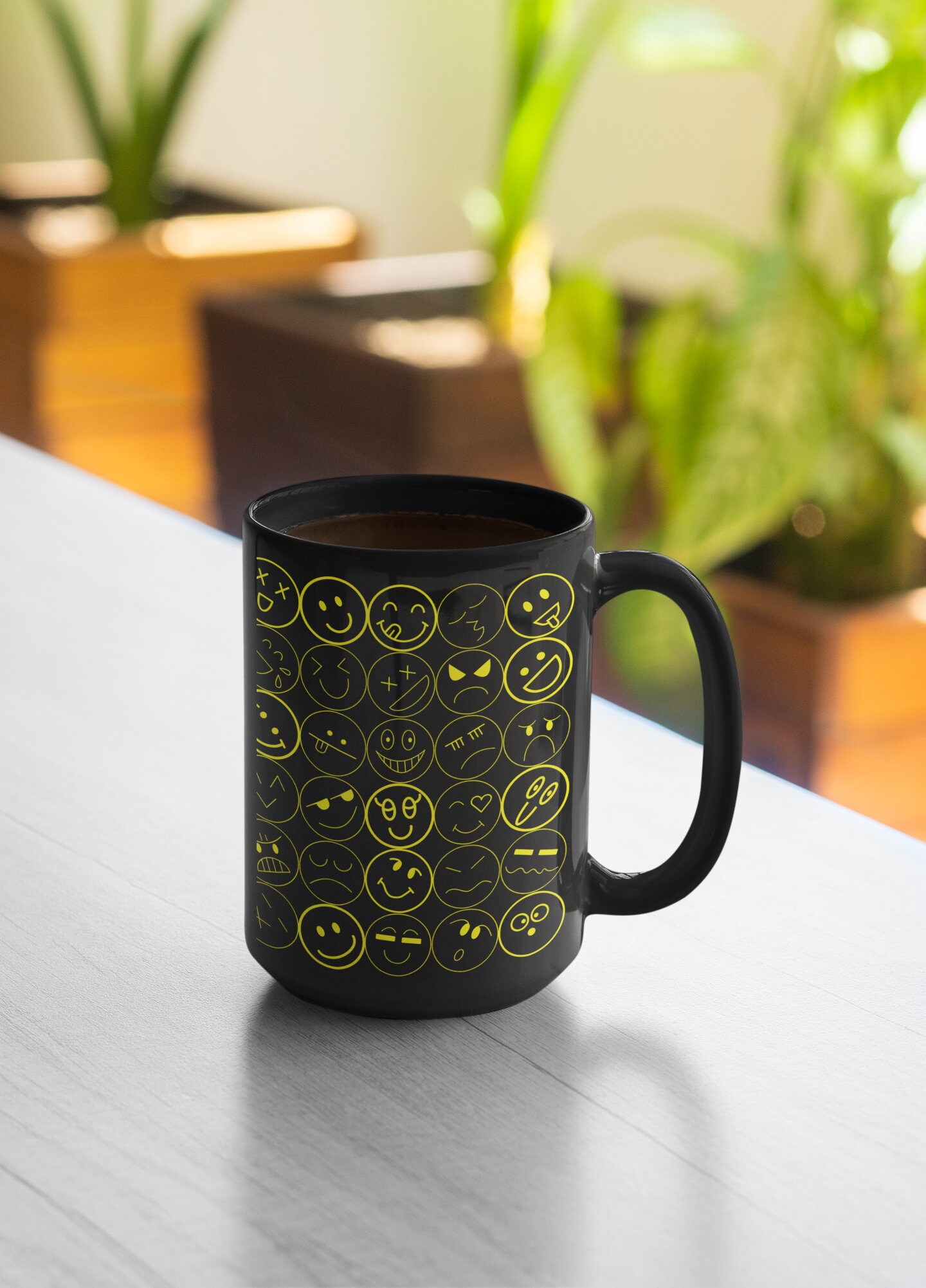Smiley Face Mug | Cute Emoji Smile Mug | Ceramic Happy Face Coffee Cup ...