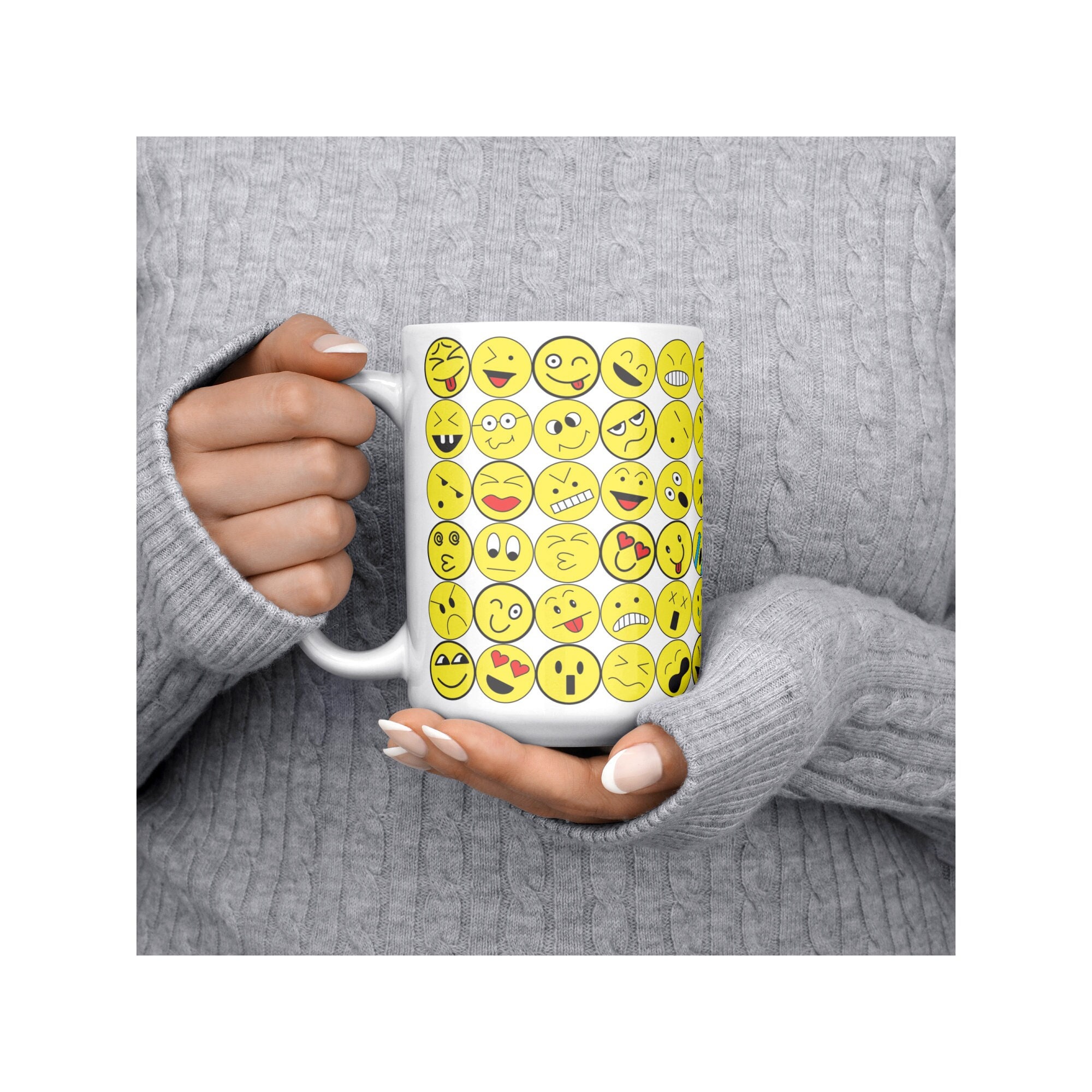 Smiley Face Mug Funny Smiley Mug Happy Face Coffee Cup Unique Gift for ...