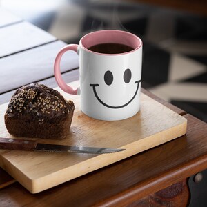 Smiley Face Mug | Happy Face Ceramic Coffee Cup | Unique Gift for ...