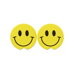 Car Coasters Soapstone | Smiley Face Car Coaster | New Car Gift | Fun ...