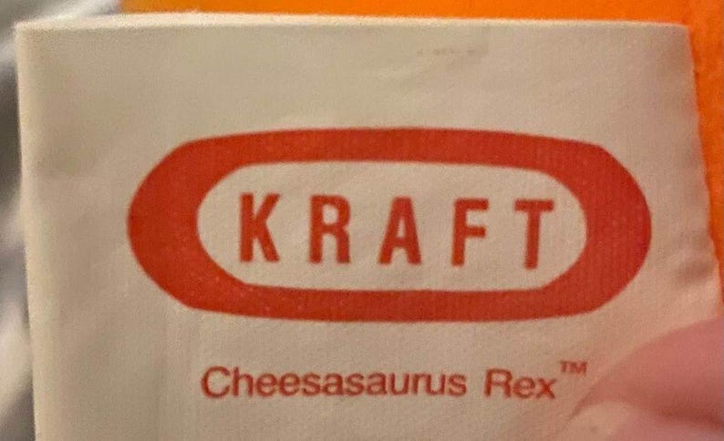 Rare Vintage Kraft Mac & Cheese Cheeseasaurus Rex - Etsy