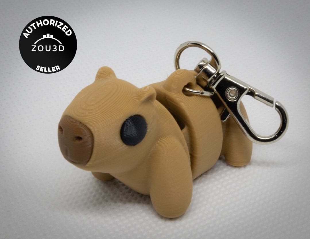Charming Baby Capybara Figurine - Desk Fidget or Keychain by Zou3d - Etsy