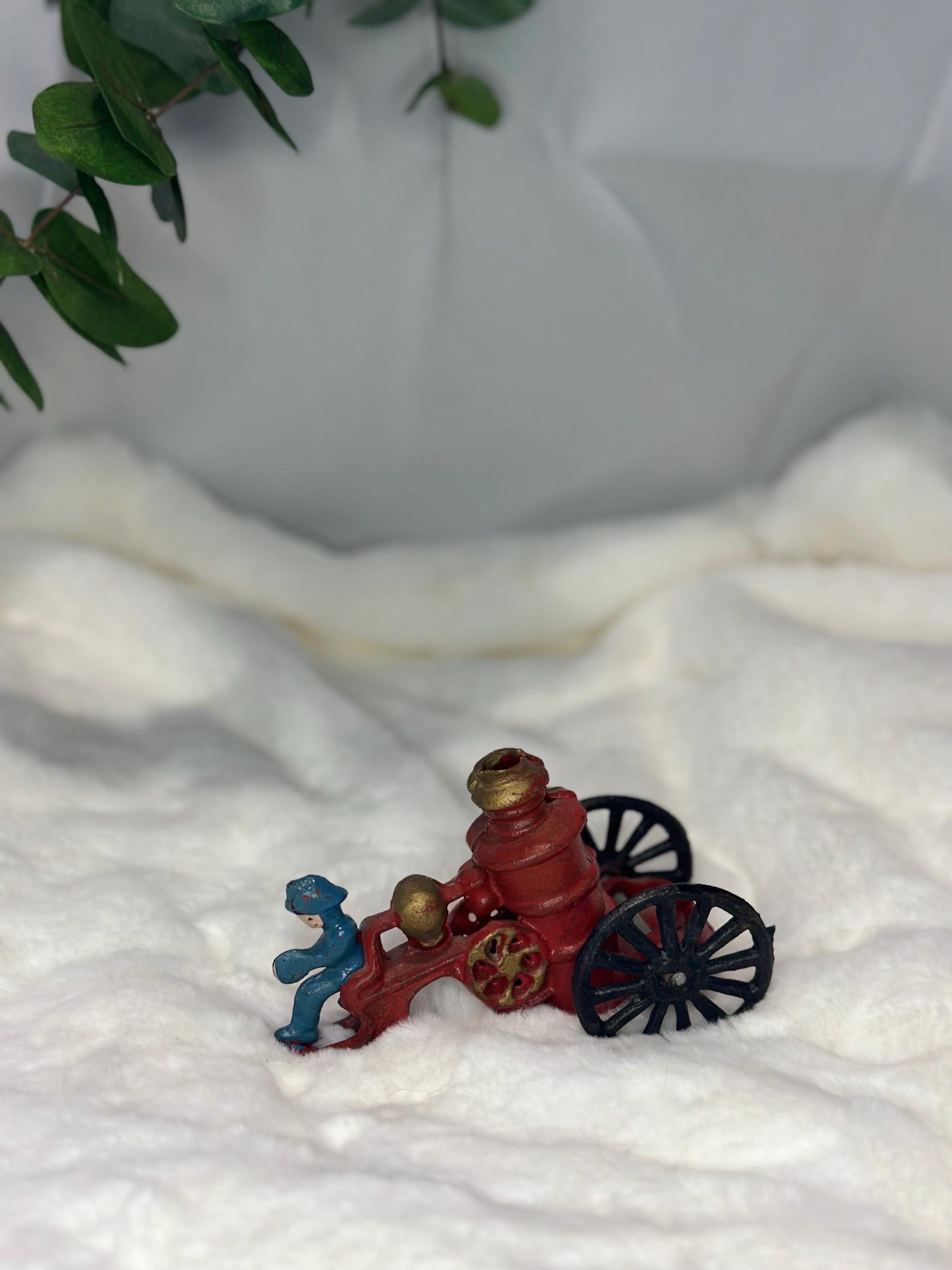 Cast Iron Toy Firetruck and Horses- Vintage & Antique, Christmas Gift ...
