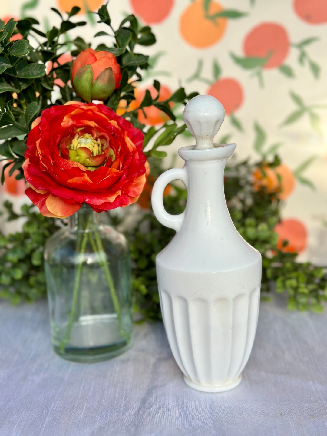 White Avon Milk Glass Perfume Bottle - Etsy