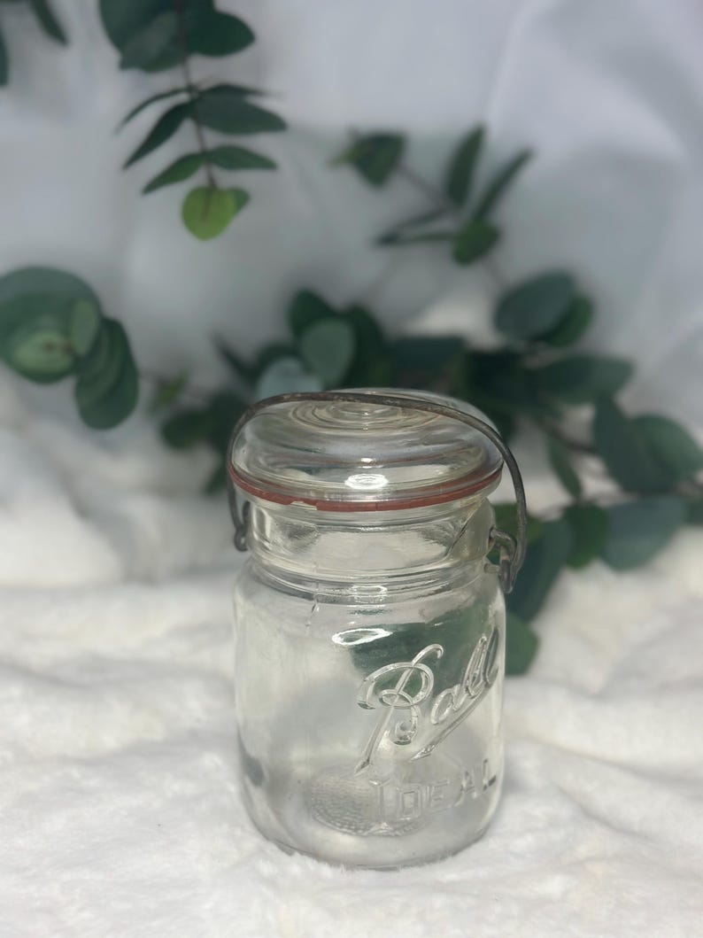 Vintage Ball Ideal Lightning Jar With Wire Seal- Canning Supplies ...