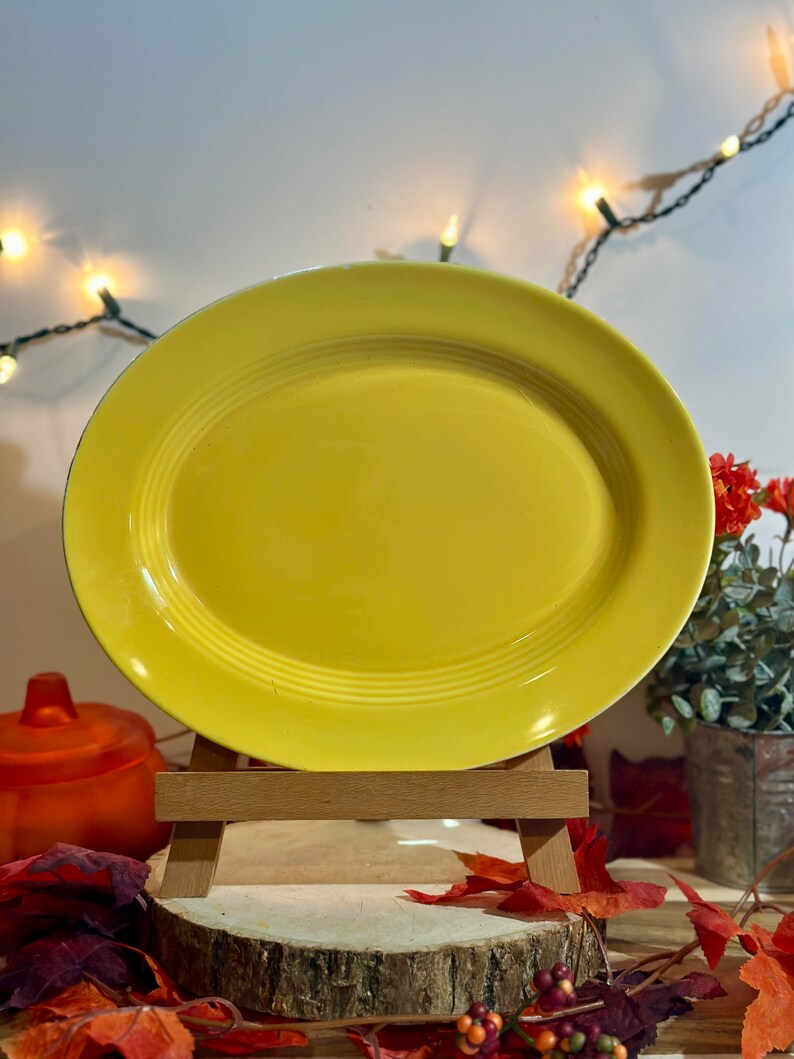 Fiesta Ware Mustard Oval Platter - Etsy