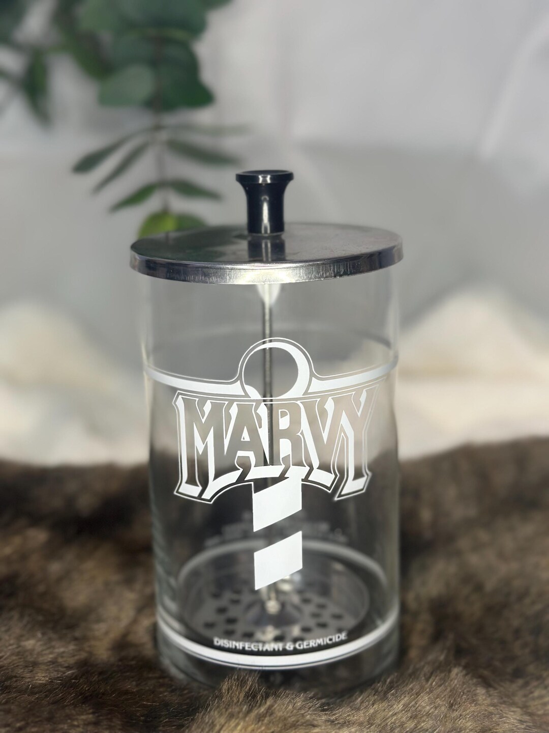Antique Marvy #6 Barber Disinfectant Sanitizer Glass Jar With Lid - Etsy