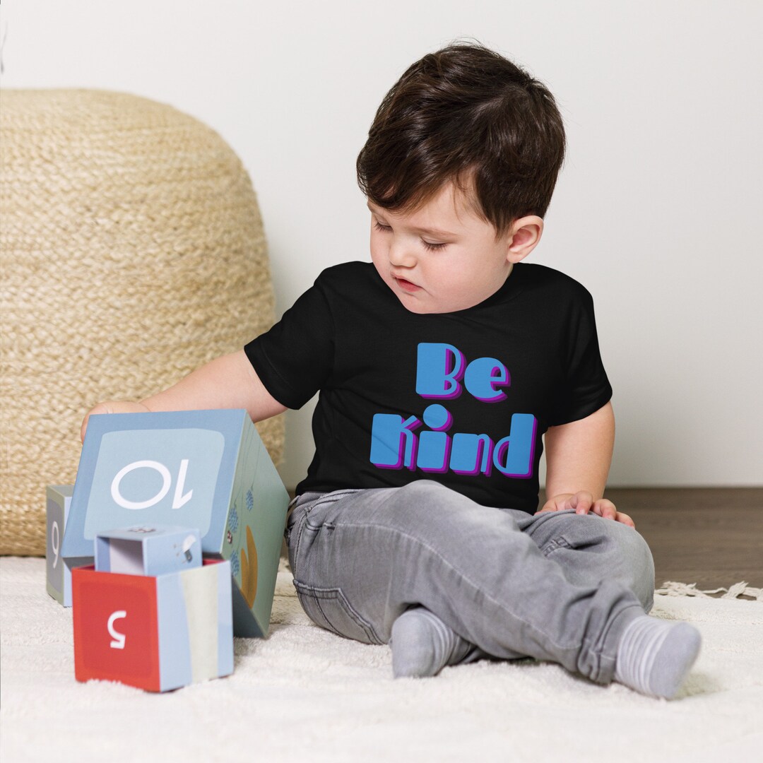 Be Kind blue Font Toddler Short Sleeve Tee - Etsy