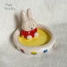 Red Miffy Rabbit Trinket Dish Handmade Clay Jewellery Ring Dish Bunny ...