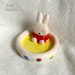 Red Miffy Rabbit Trinket Dish Handmade Clay Jewellery Ring Dish Bunny ...