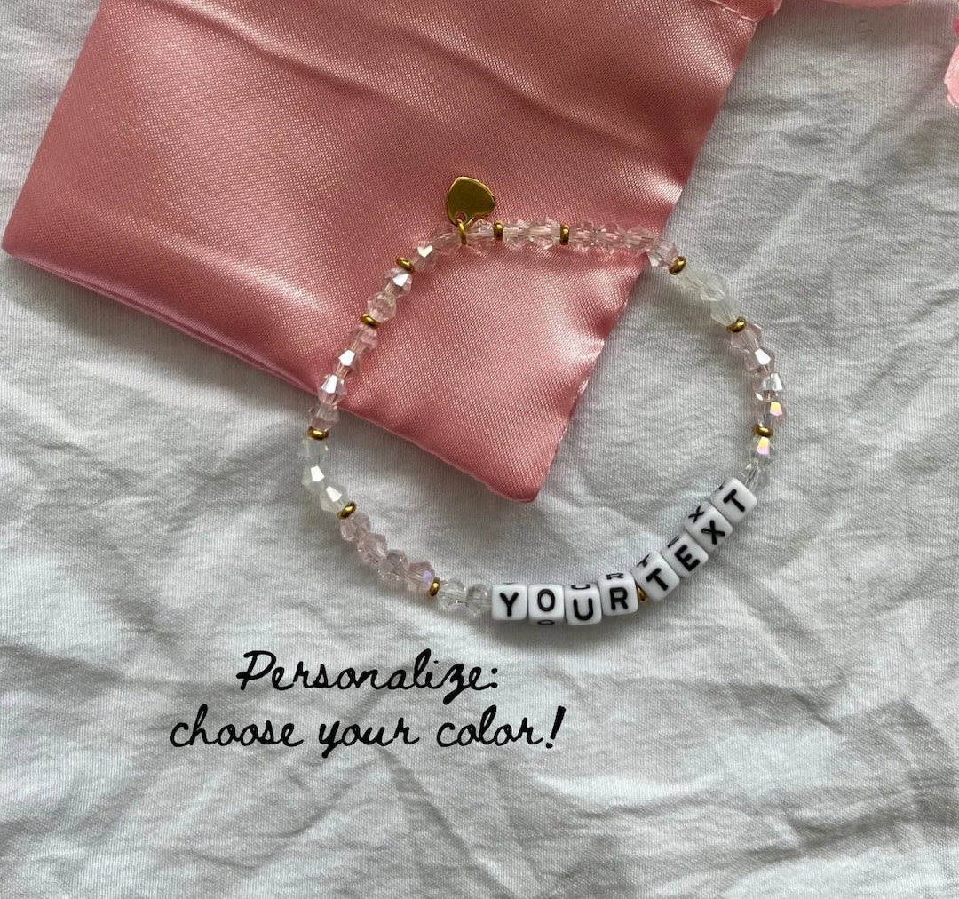 Custom Word Bracelet, Name Word Bracelet, Personalized Bracelet, Beaded ...