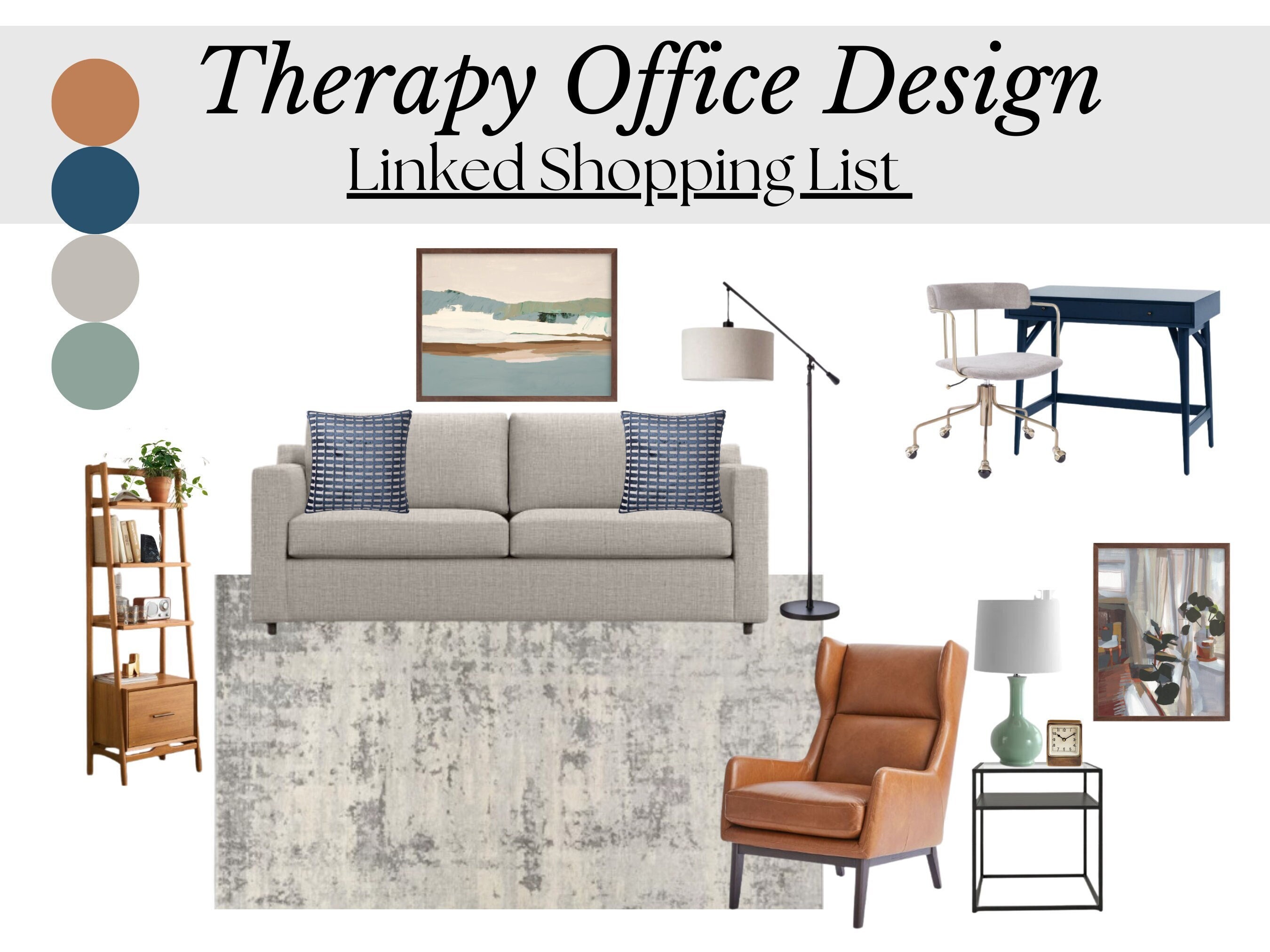 Therapist Office Design, Therapy Office Decor, Psychologist Counselor ...