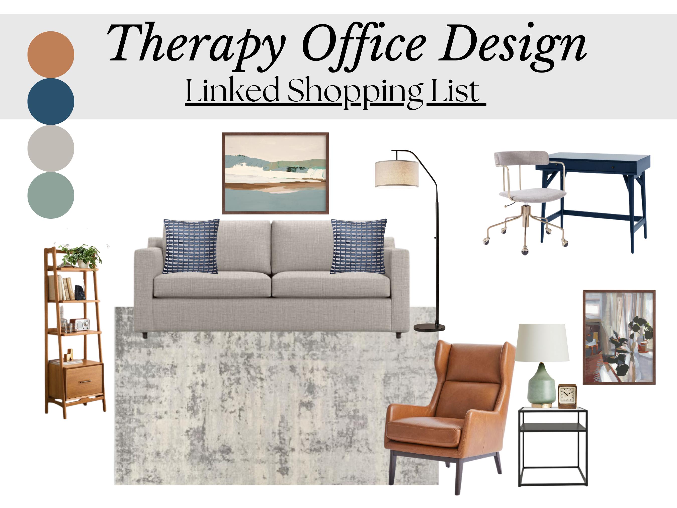 Therapist Office Design, Therapy Office Decor, Psychologist Counselor ...