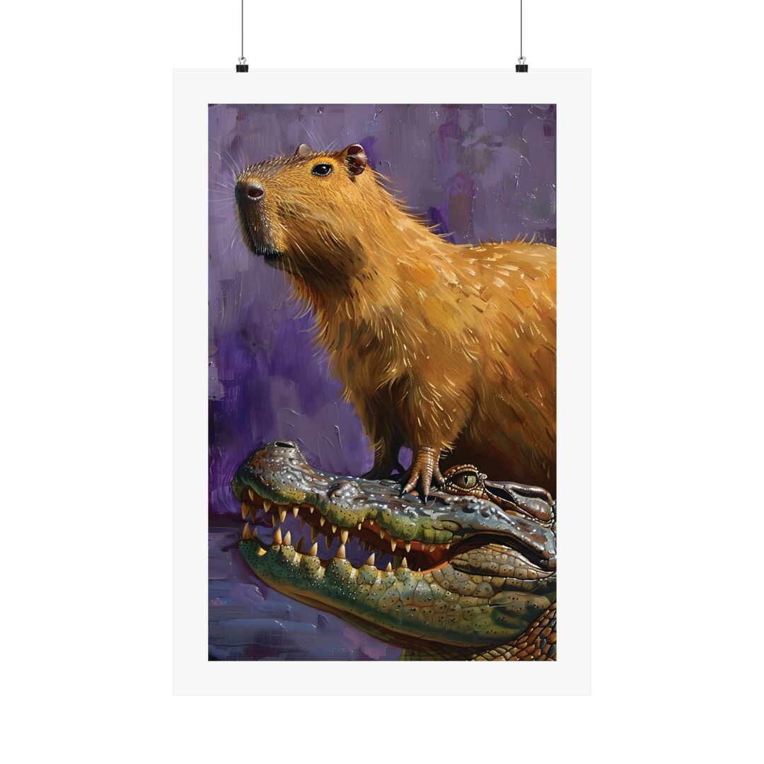 Funky and Funny Capybara Vertical Poster - Etsy