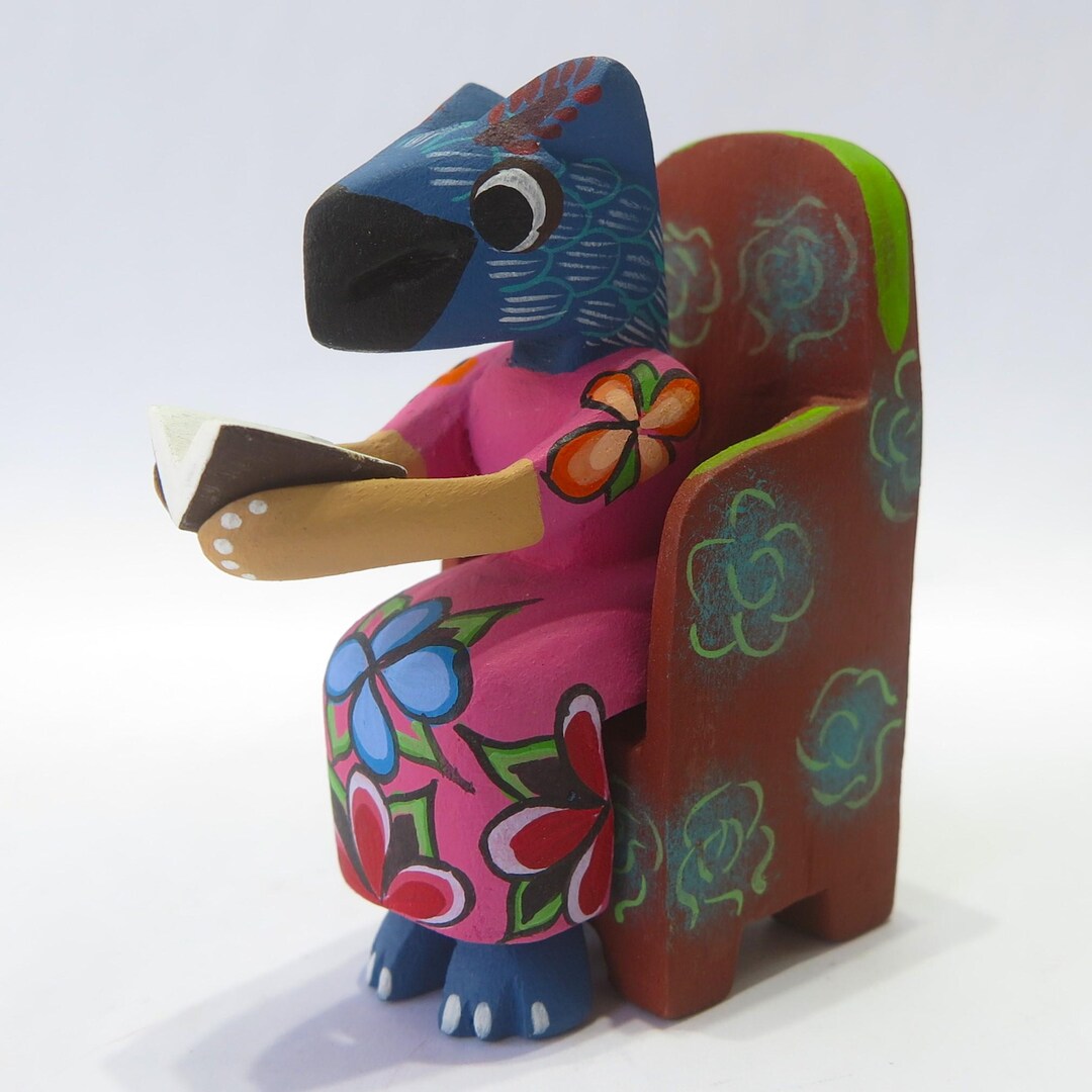 Parrot Figures,alebrije Parrot,alebrije Reader,parrot Reader,small ...