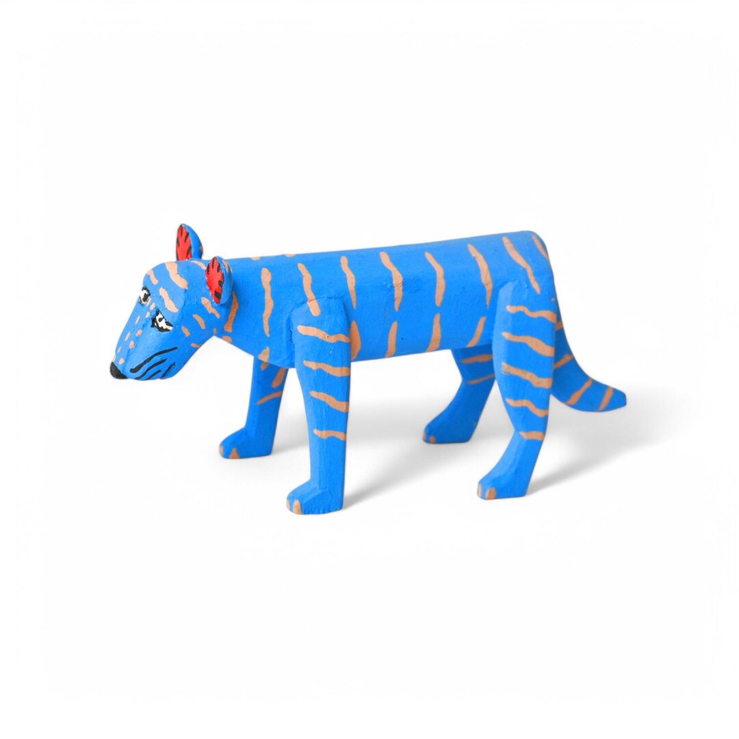 5.00" Tiger Figures,alebrije Tiger,blue Tiger,small Tiger,small Figures ...