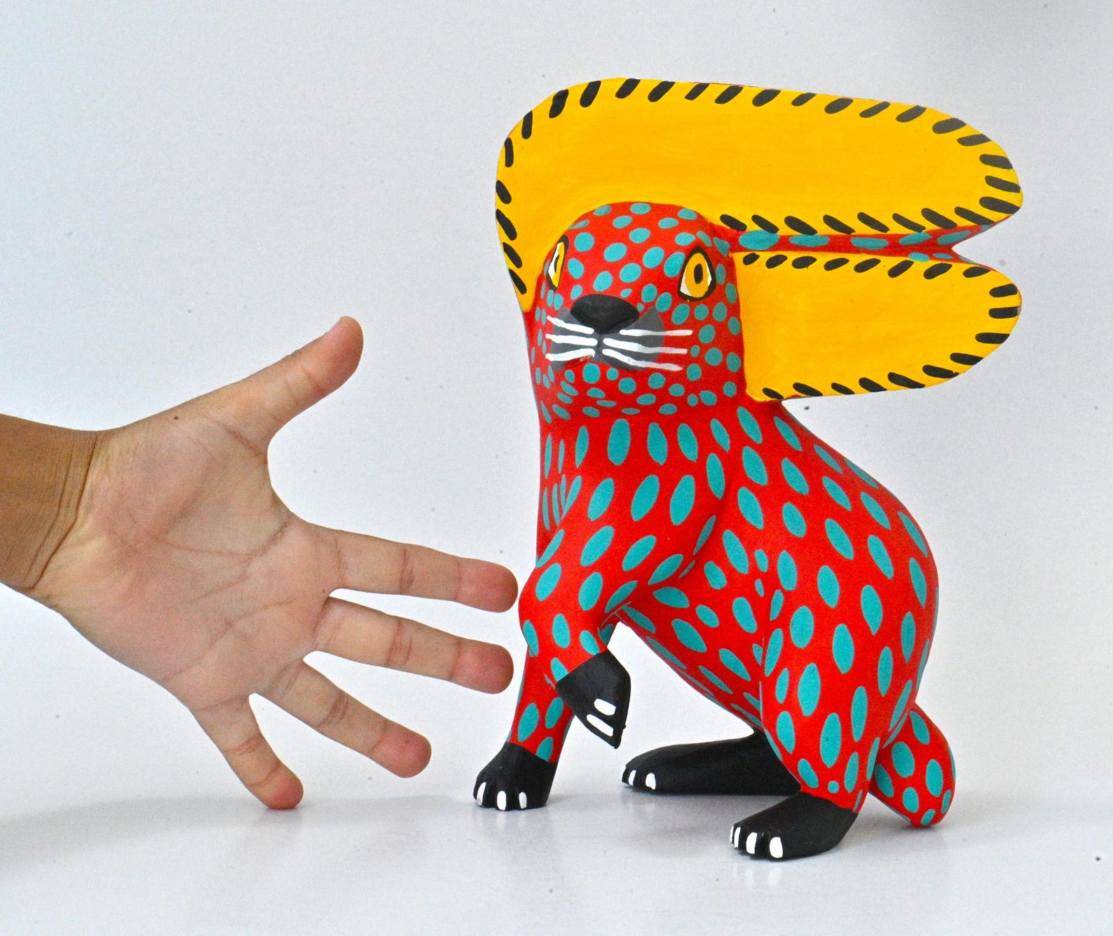 8.75" Rabbit Figures,alebrije Rabbit,red Rabbit,medium Rabbit,medium ...