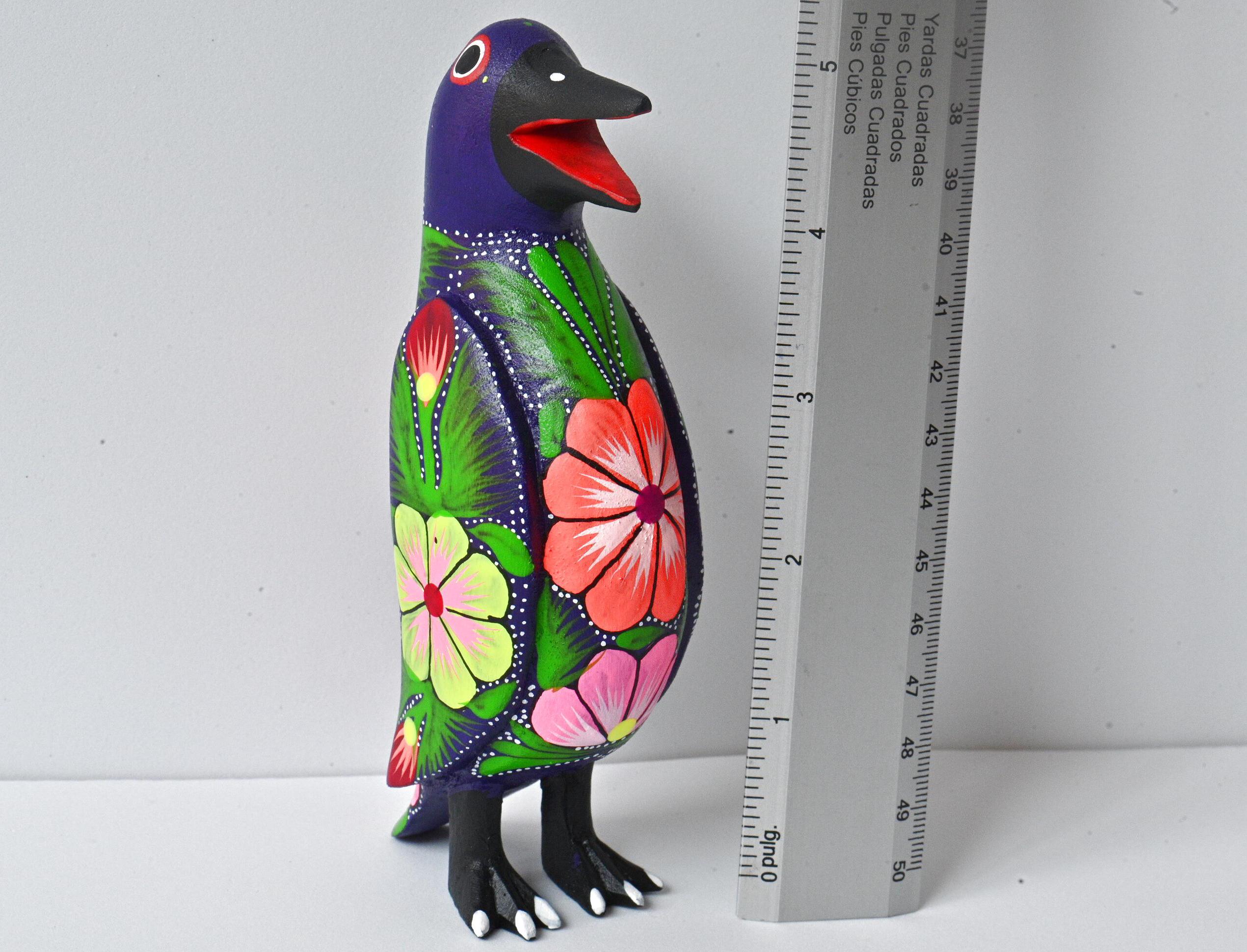 5.40" San Pedro Taviche Oaxaca Wood Carving Penguin Alebrije Figurine ...