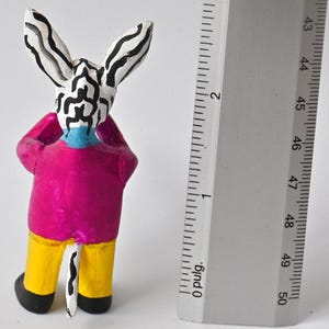 3.5" Oaxaca Wood Carving Musician Zebra With Flute Mexican Folk Art - Etsy