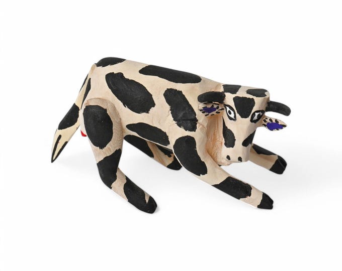 Cow Figures,alebrije Cow,dual Color Cow,small Cow,medium Figures,wooden ...