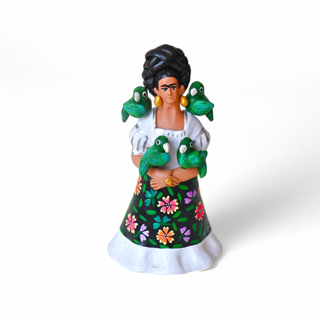 8.25"frida Kahlo Figure,clay Figure,mexican Characters,clay Doll ...