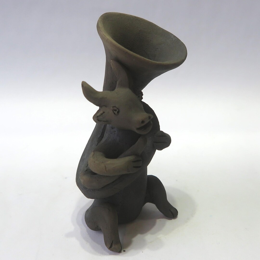 Rosario Lara Oaxaca Clay Goat With Tuba Figurine Mexican Folk Art - Etsy