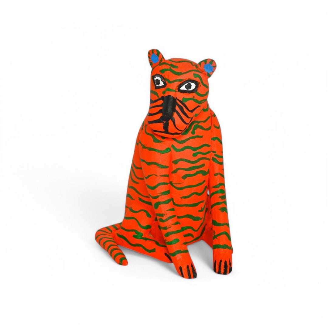 2.90" Tiger Figures,alebrije Tiger,orange Tiger,small Tiger,small ...