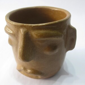Mexican Folk Art - Tehuacan Pottery Face Glass - Los Reyes Mezontla - Etsy