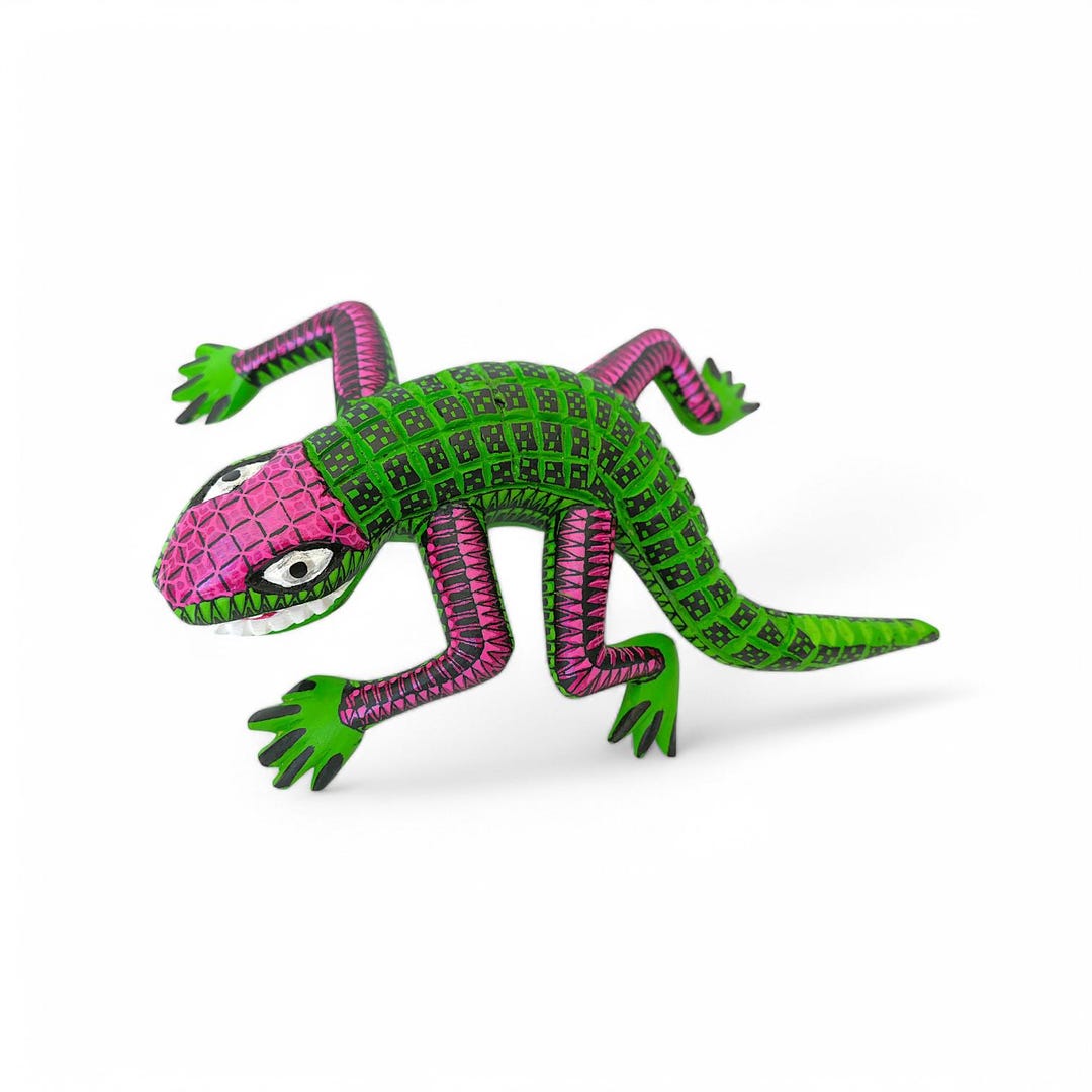 8.50" Lizard Figures,alebrije Lizard,green Lizard,medium Lizard,medium ...