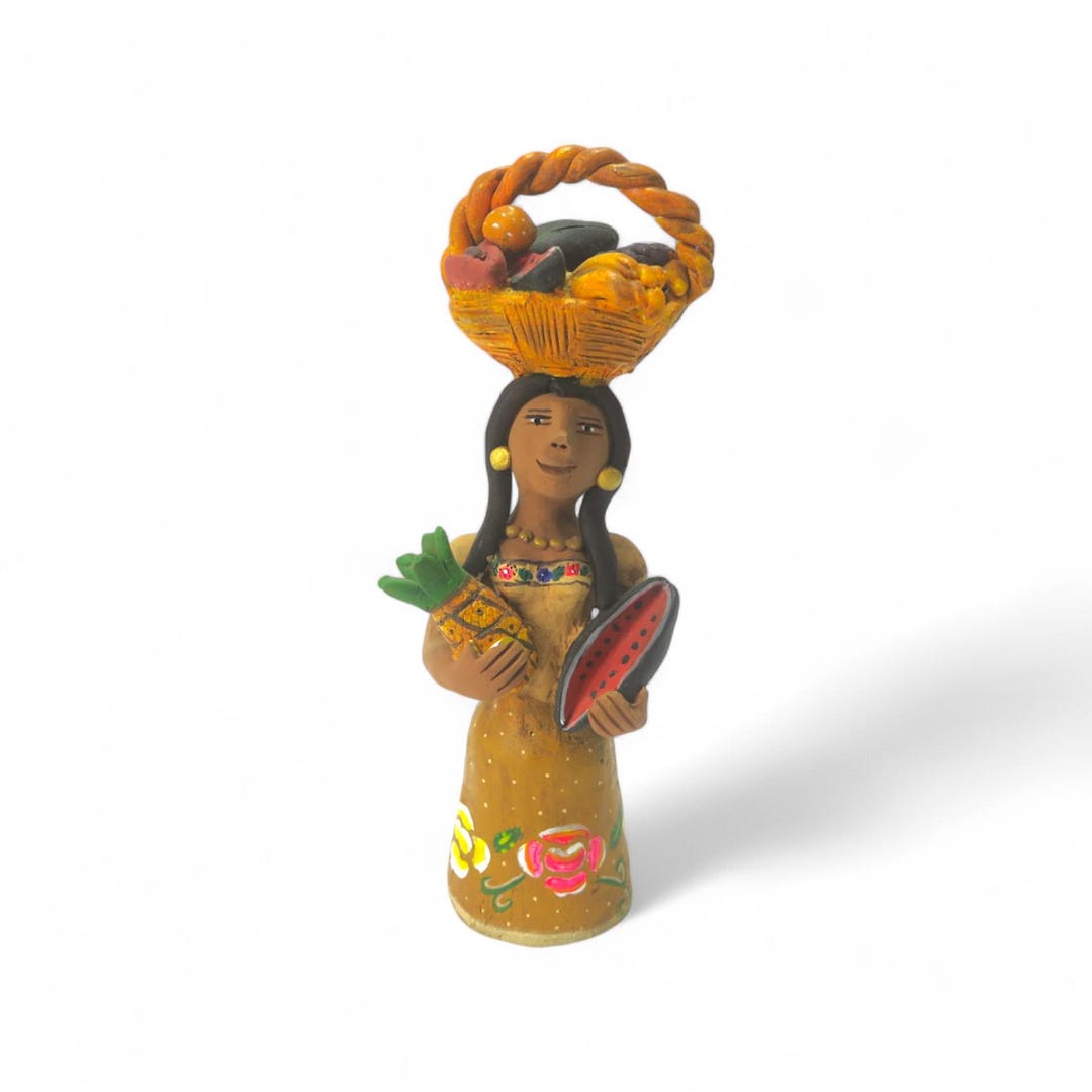 Elizabeth Fuentes Oaxaca Clay Fruit Seller Mexican Folk Art - Etsy